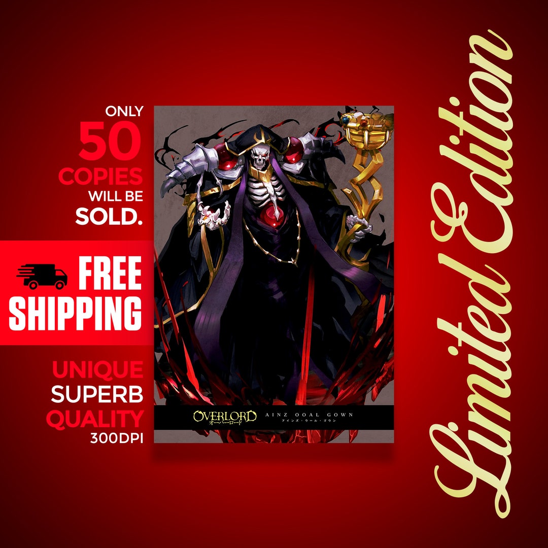 Anime Poster LIMITED EDITION Inspirational Motivational Overlord Ainz ...