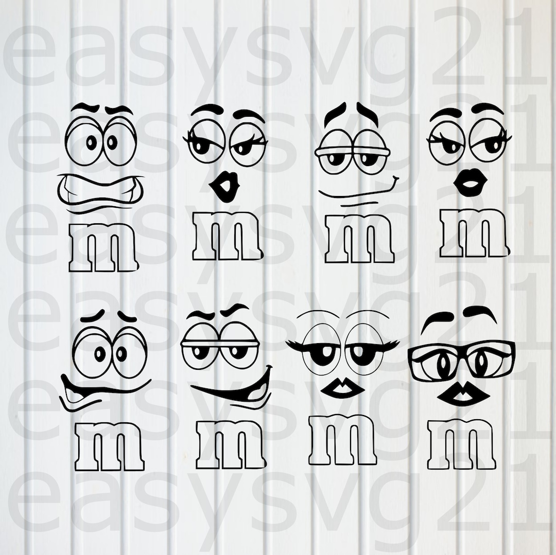 Faces Svg, Bundle Faces Svg, Clipart, Cricut, Silhouette, Cutting Files ...