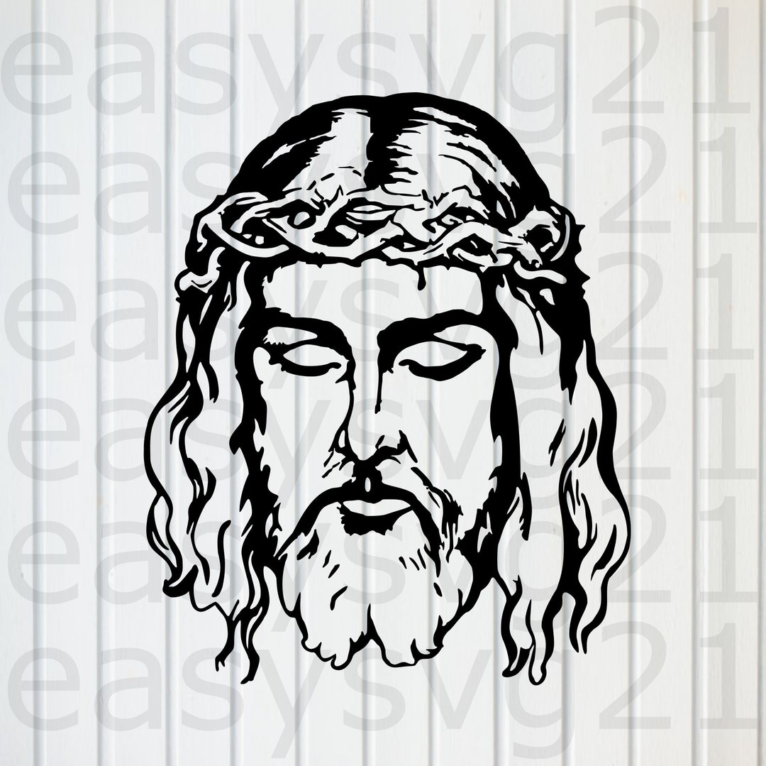 Jesus Svg, Face Jesus Svg,religion Svg, Cricut, Silhouette, Cutting ...