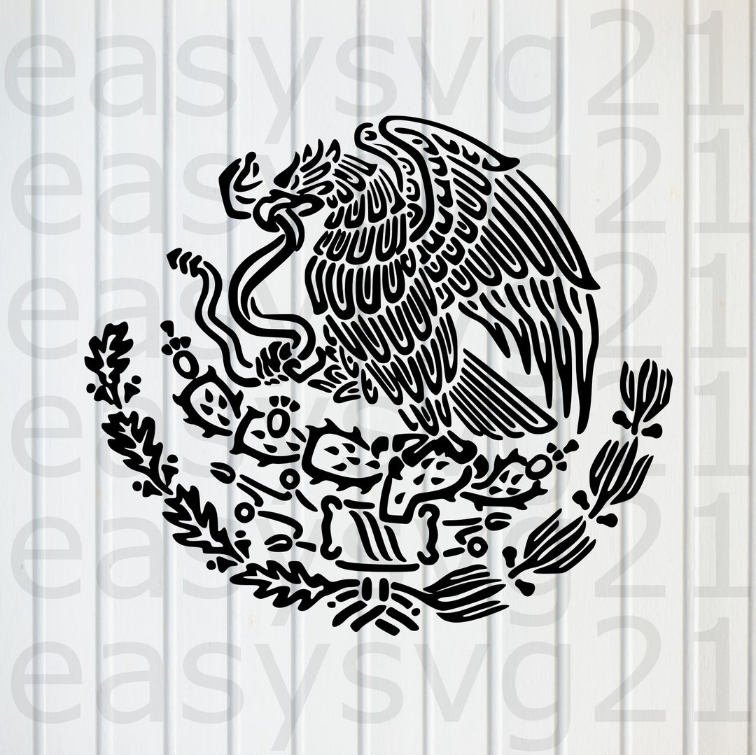 Mexico Svg, Eagle Flag Mexico, Clipart, Cricut, Silhouette, Cutting ...