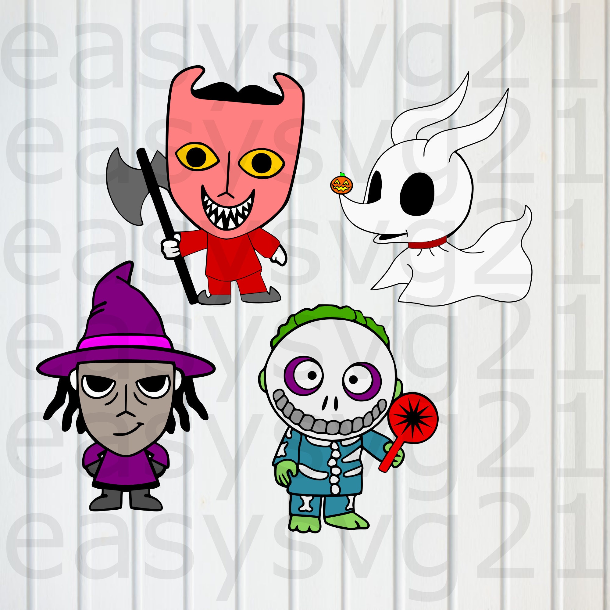 Villain Character Bundle Svg Clipart Cricut Silhouette | Etsy