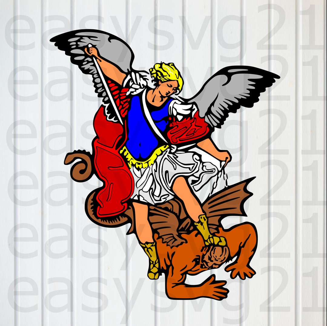 Saint Michael the Archangel Svg, Clipart, Cricut, Silhouette, Cutting Files, T-shirt Printing ...