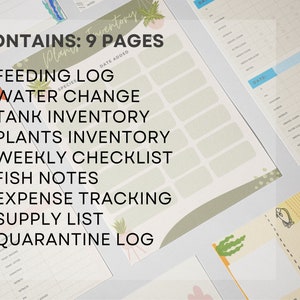 The Ultimate Aquarium Journal: Printable Fish Tank Log Book for ...