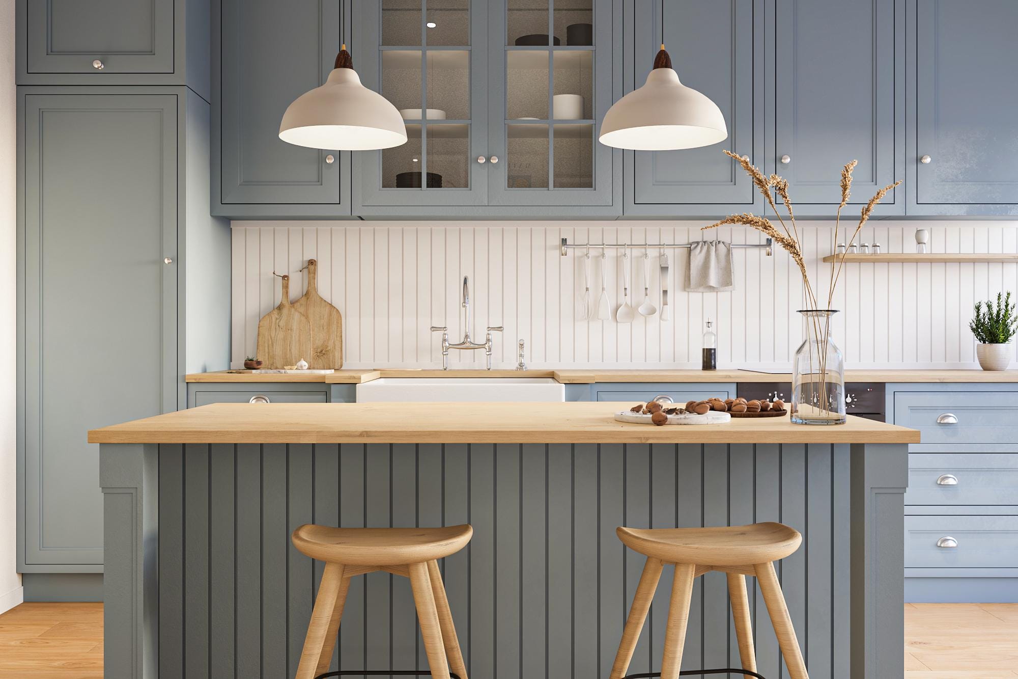 Kitchen, 3D Rendering, Interior Design, 3D Realistic Visualization, Custom Kitchen Design ...