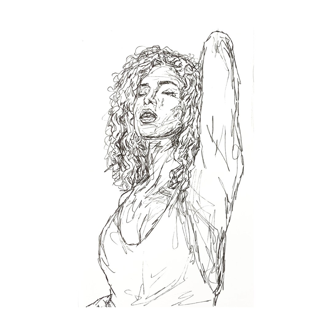 Woman Sketch Drawing Modern Art - Etsy