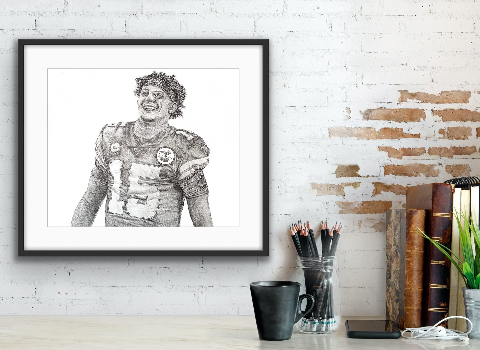 Patrick Mahomes Chiefs Kingdom Drawing Print - Etsy