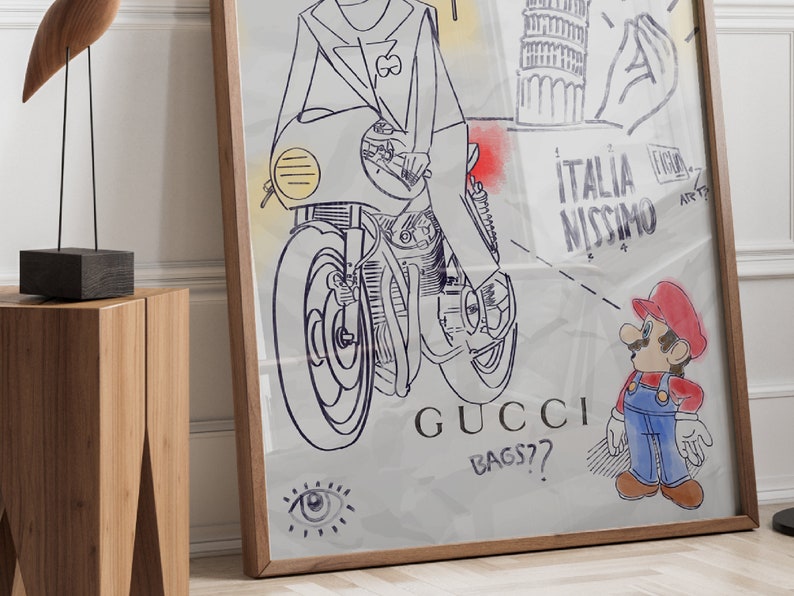 GUCCI INSPIRED Wall Decor Luxury Interior Design Luxury Wall Art Luxury ...