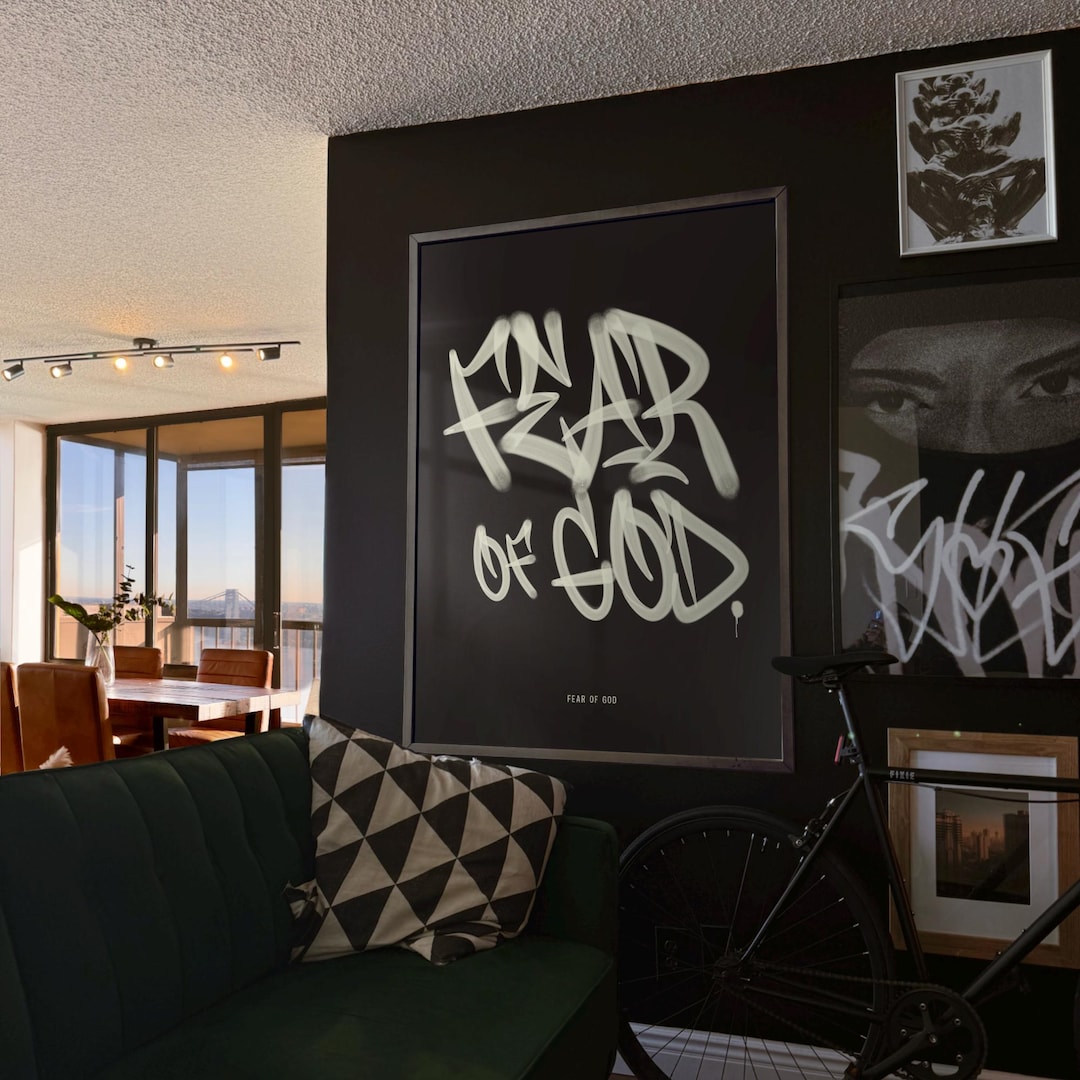 Fear of God Graffiti EXCLUSIVE Poster - Street Art - Wall Art - Decor ...