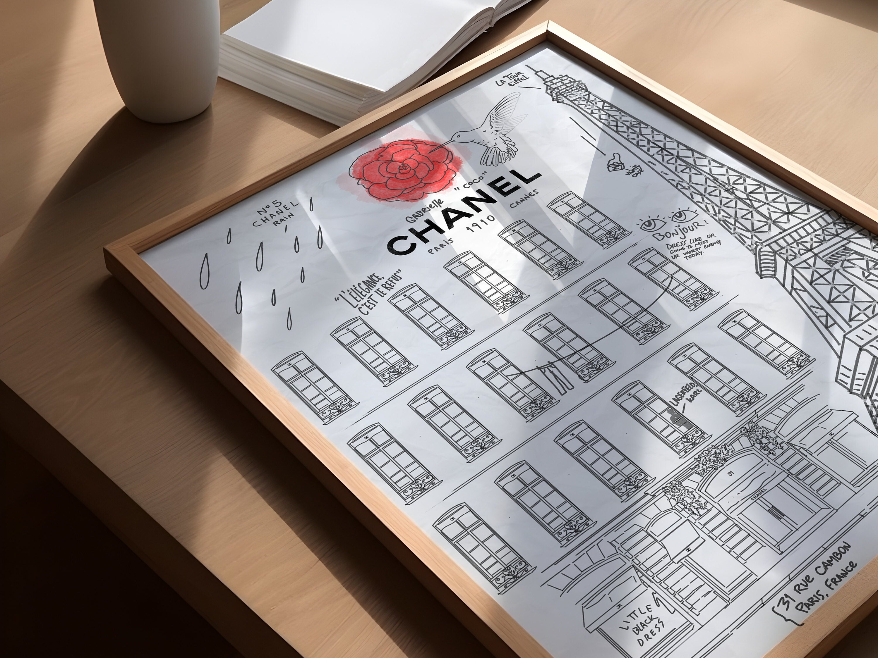 Chanel Inspired Wall Decor Luxury Interior Design Coco Chanel Wall Art ...