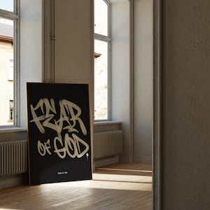 Fear of God Graffiti EXCLUSIVE Poster - Street Art - Wall Art - Decor ...