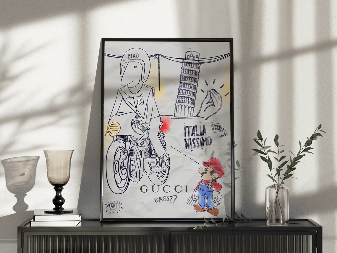 GUCCI INSPIRED Wall Decor Luxury Interior Design Luxury Wall Art Luxury ...