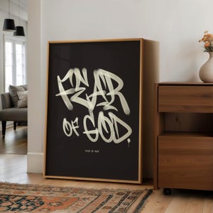 Fear of God Graffiti EXCLUSIVE Poster - Street Art - Wall Art - Decor ...