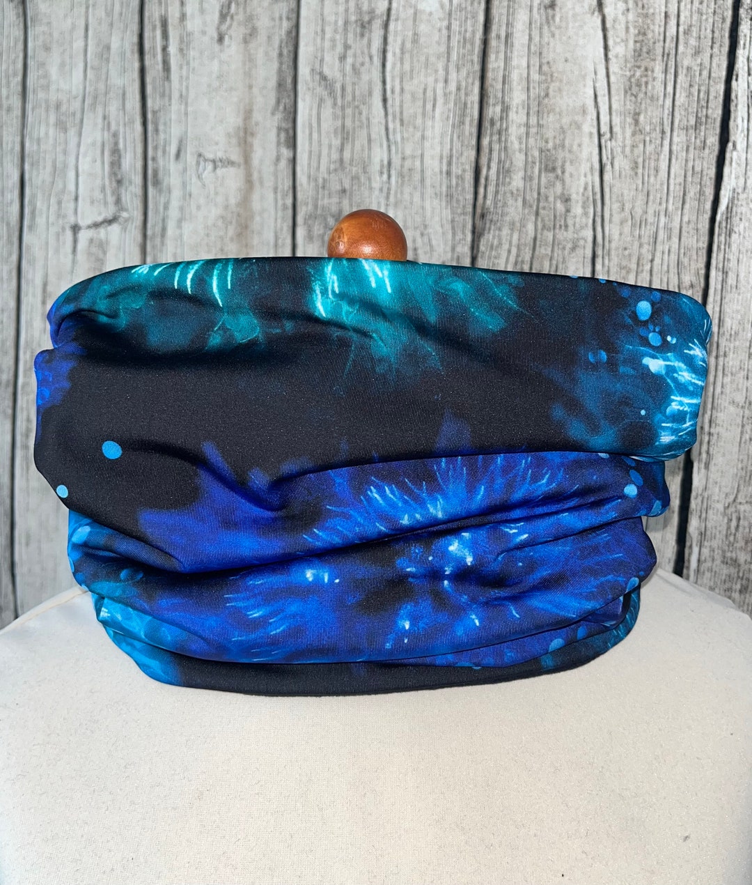 Loop Scarf Fleece Cuddle Scarf - Melange Circles Green Blue *NEW* - Etsy
