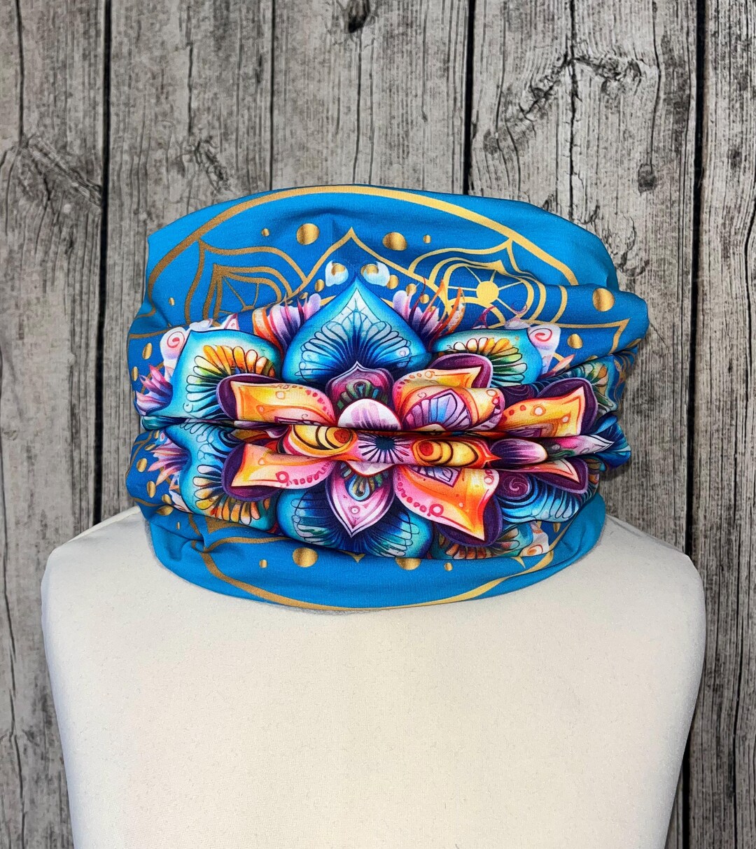 Loop Scarf Fleece Cozy Scarf - Mandala Colorful *NEW* - Etsy