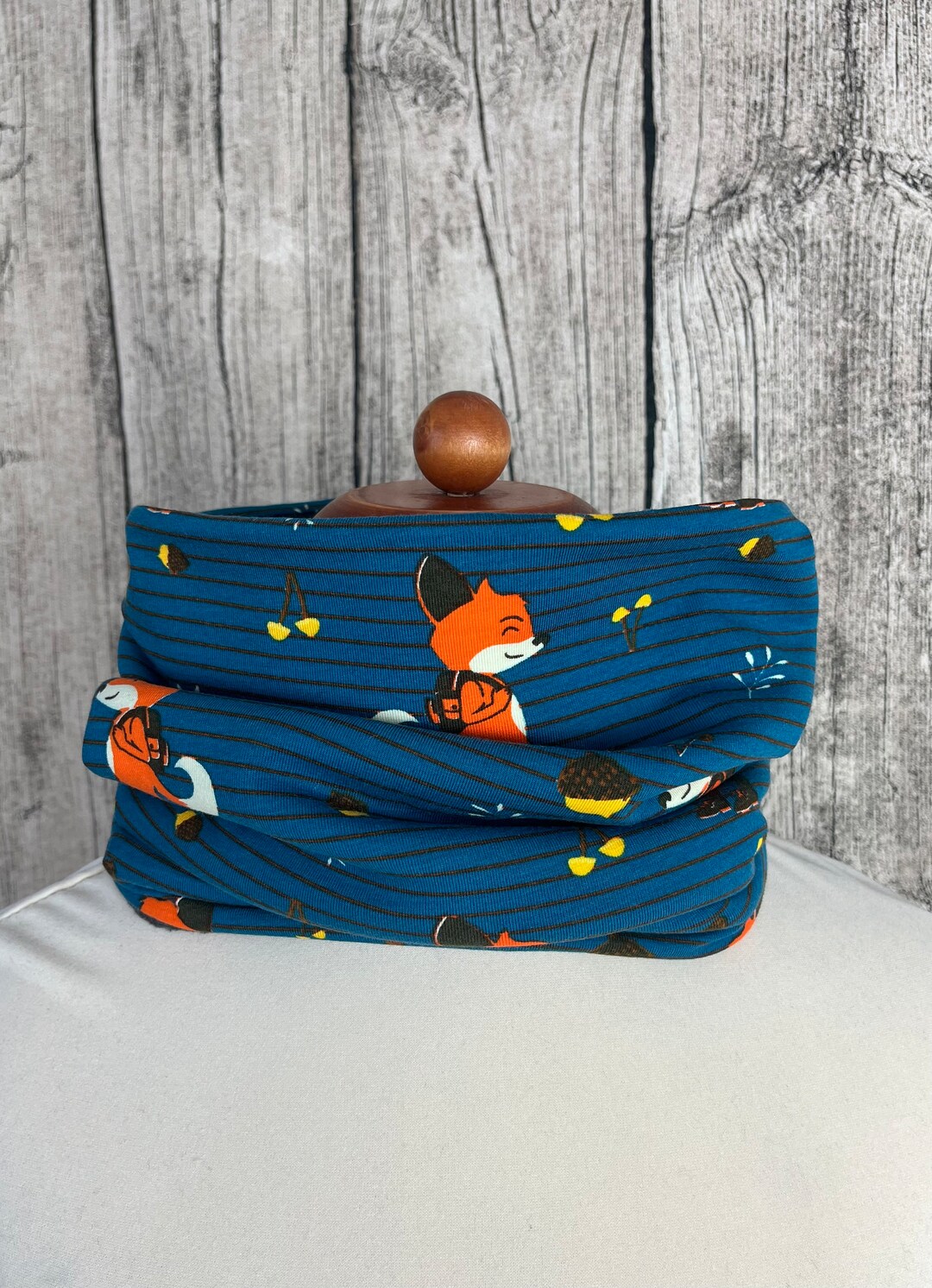 Loop Schal Fleece Kuschelschal - Fuchs Füchse Blau Orange *NEU* - Etsy.de