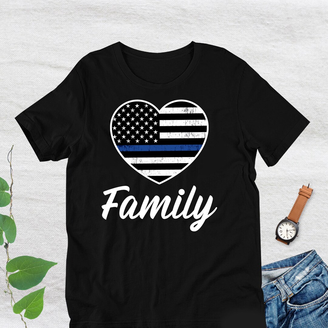 Thin Blue Line Family Tshirt, Law Enforcement, Shirt, Graphic Tee, T ...