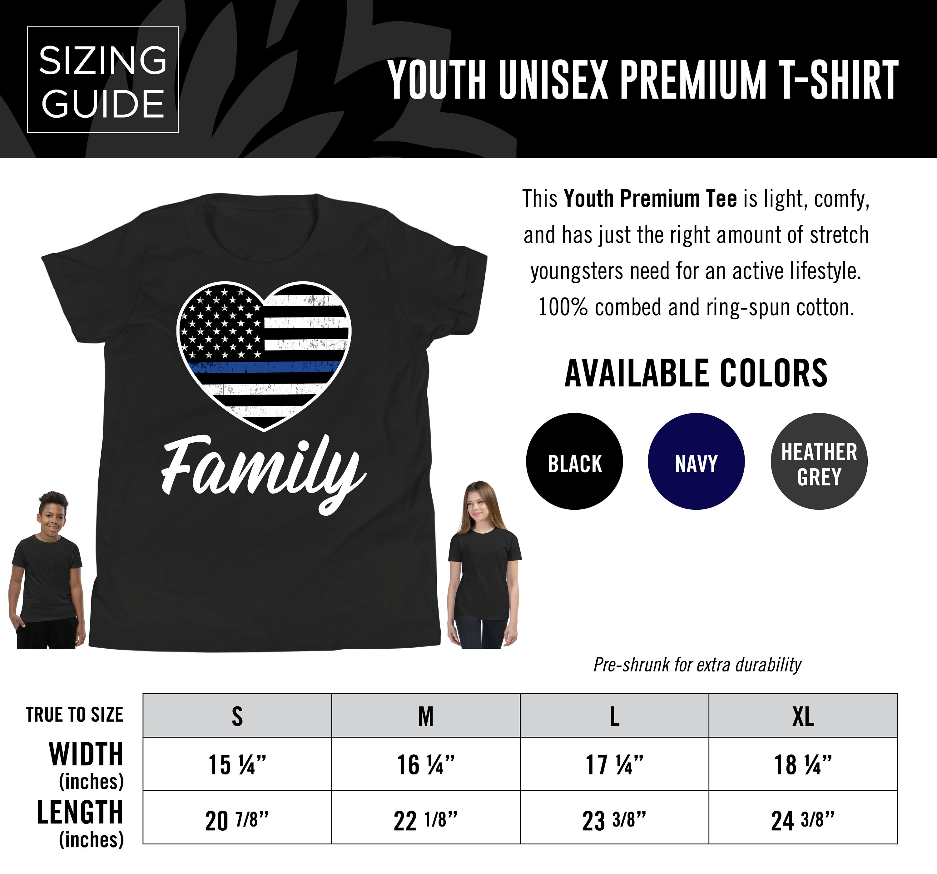 Thin Blue Line Family Tshirt, Law Enforcement, Shirt, Graphic Tee, T ...