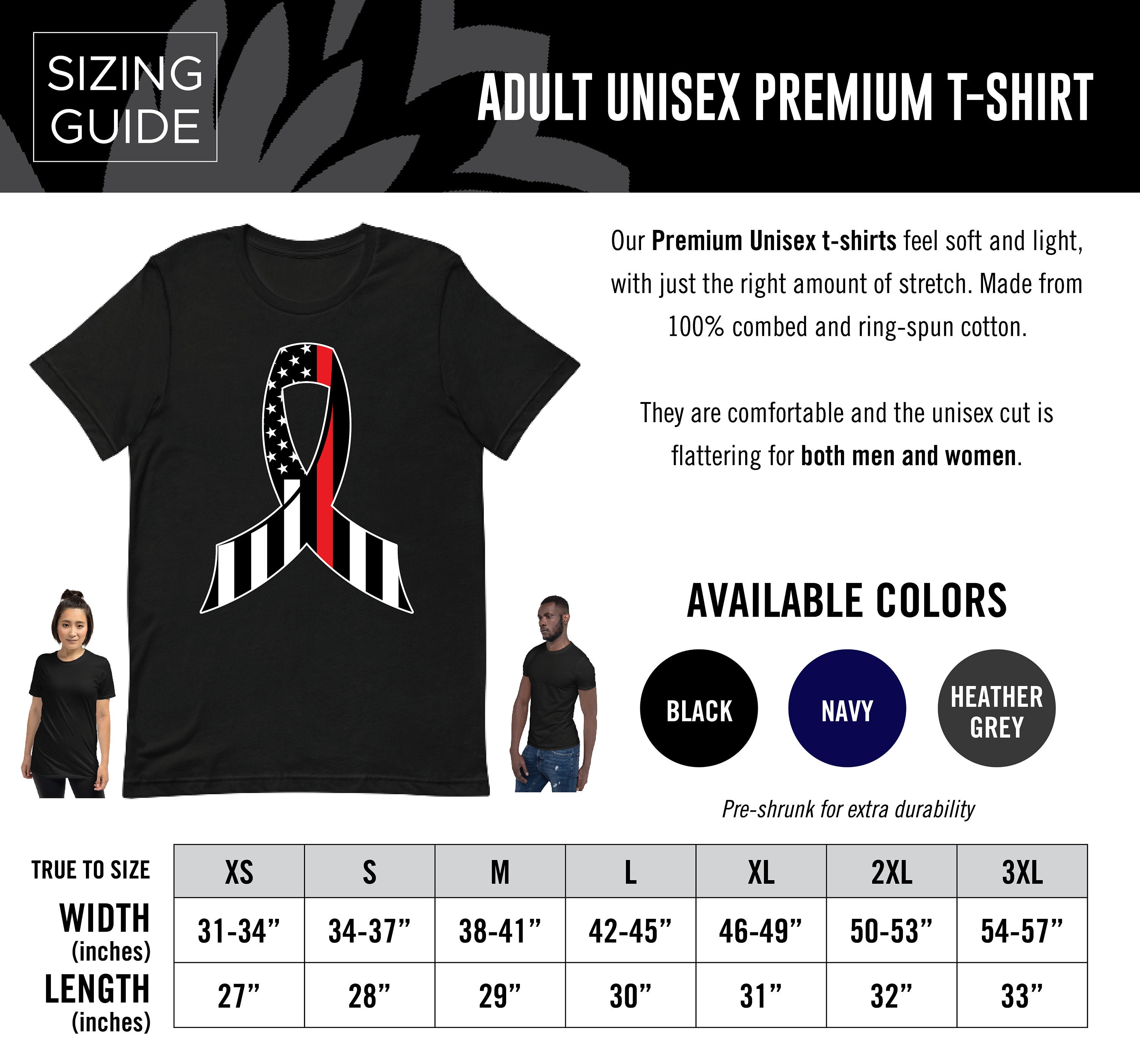 Firefighter Support Ribbon Thin Red Line Tshirt Firefighter - Etsy