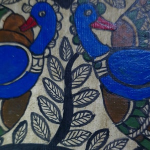 MADHUBANI / MITHILA Style Painting - Indian Art - Theme : Peacocks ...