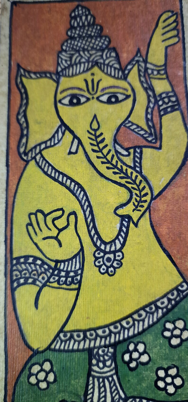 MADHUBANI / MITHILA Style Painting Indian Art Theme : Lord GANESH ...