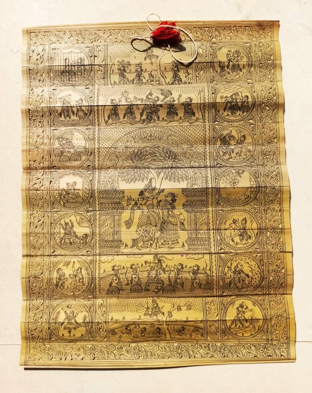 Unique Indian Palm Leaf Etching and Carving Art - Tala Pattachittra ...