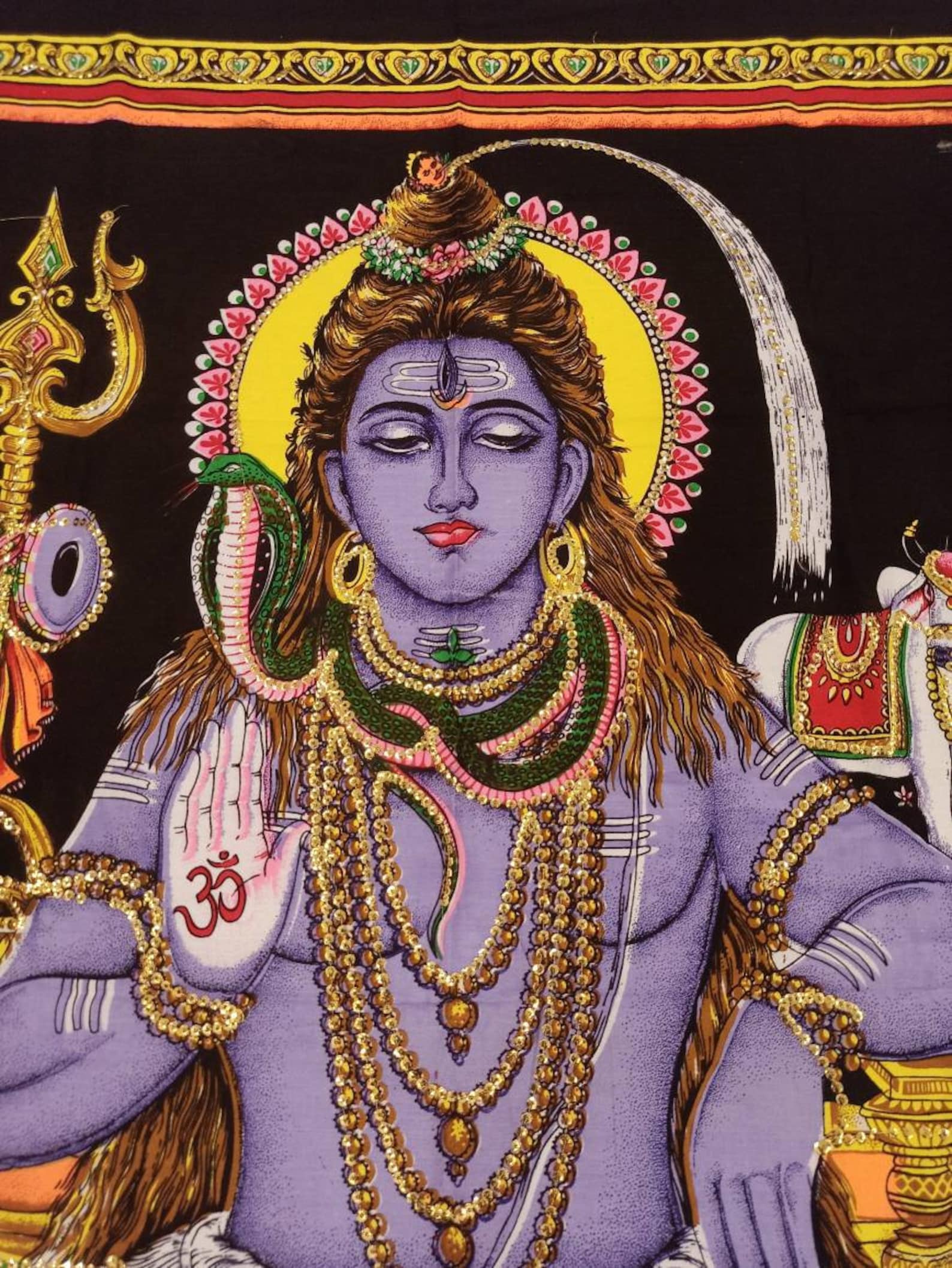 Wall Hanging - Shiva - Cotton - 110x81 Cm - Etsy