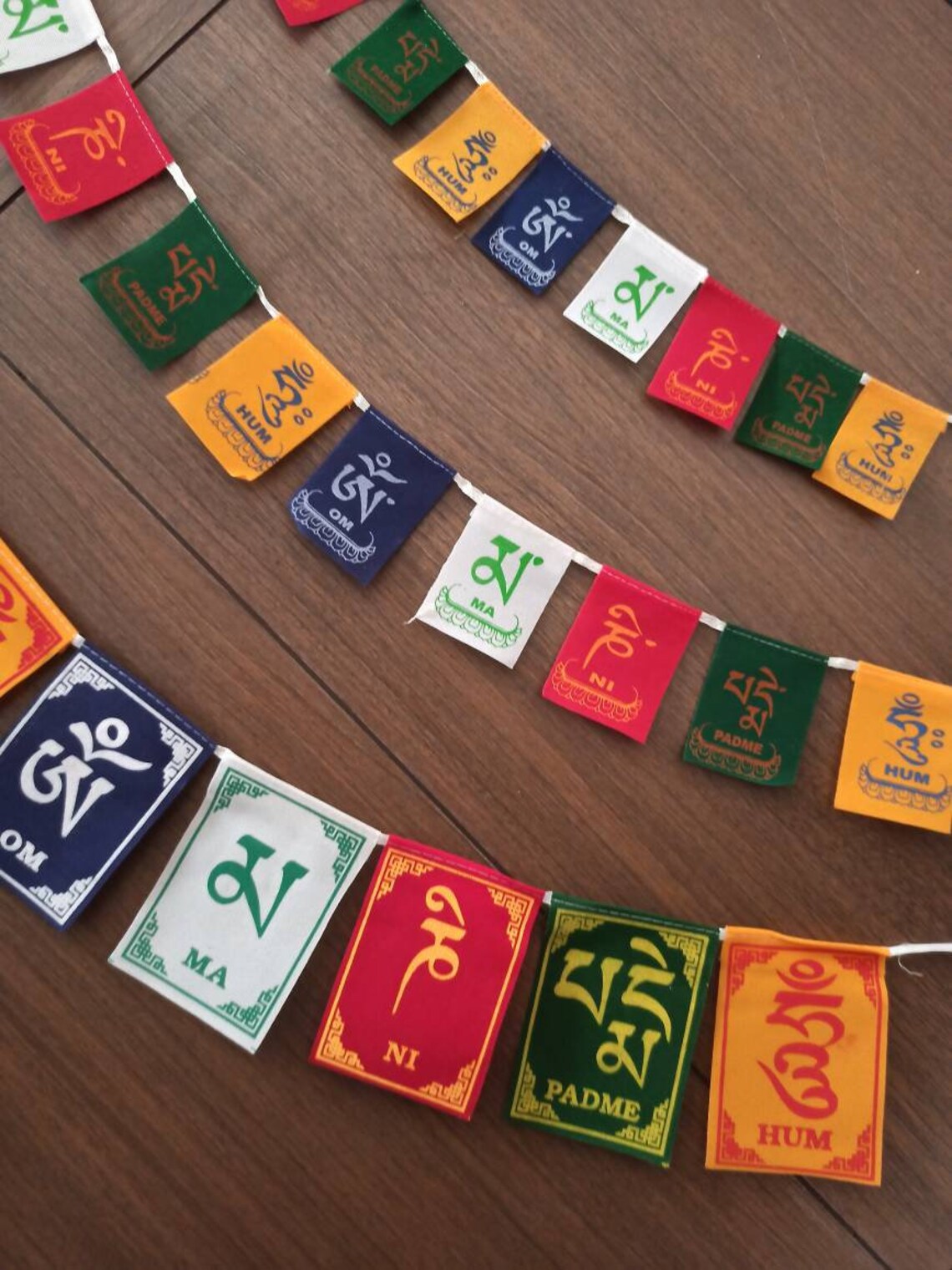 Tibetan Buddhist prayer flags Mantra : Om ma ni padme Hum | Etsy