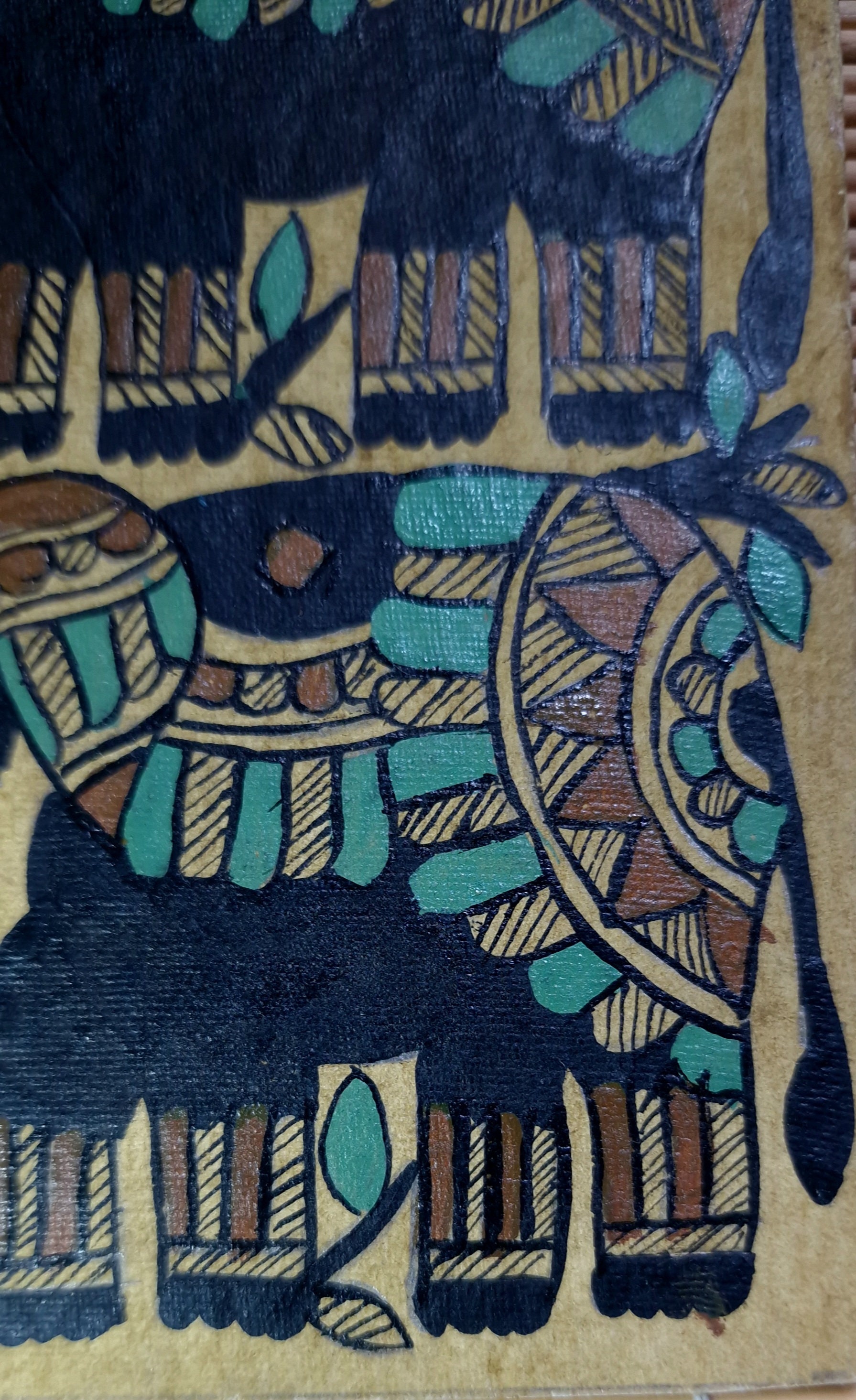 MADHUBANI / MITHILA Style Painting Indian Art Theme : Elephants 14x9 ...