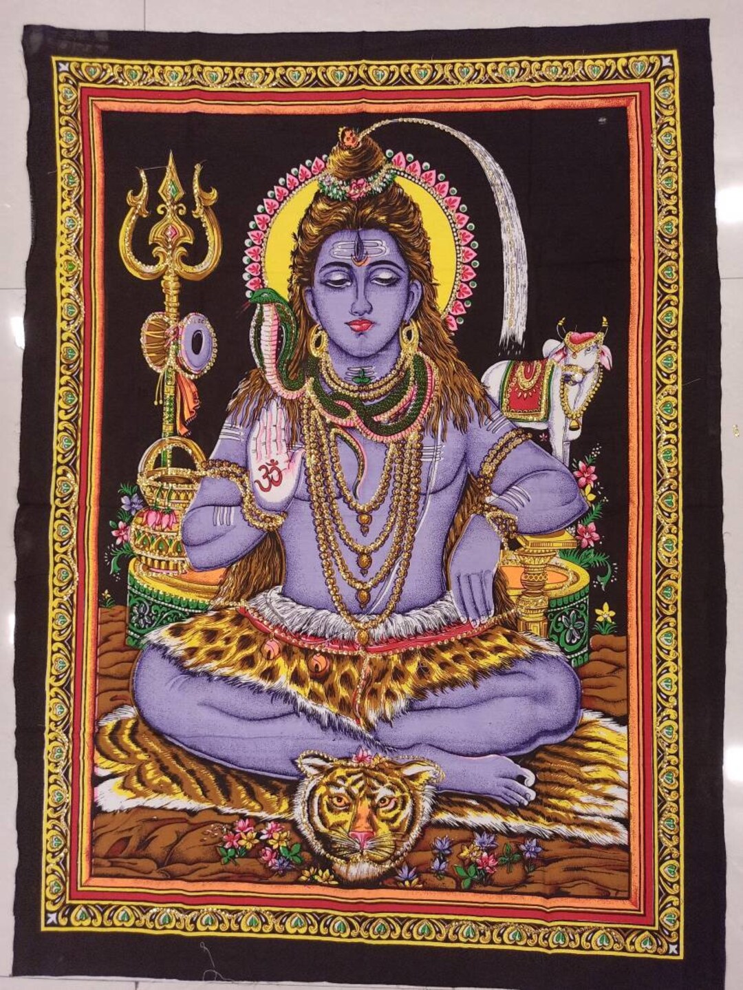 Wall Hanging - Shiva - Cotton - 110x81 Cm - Etsy