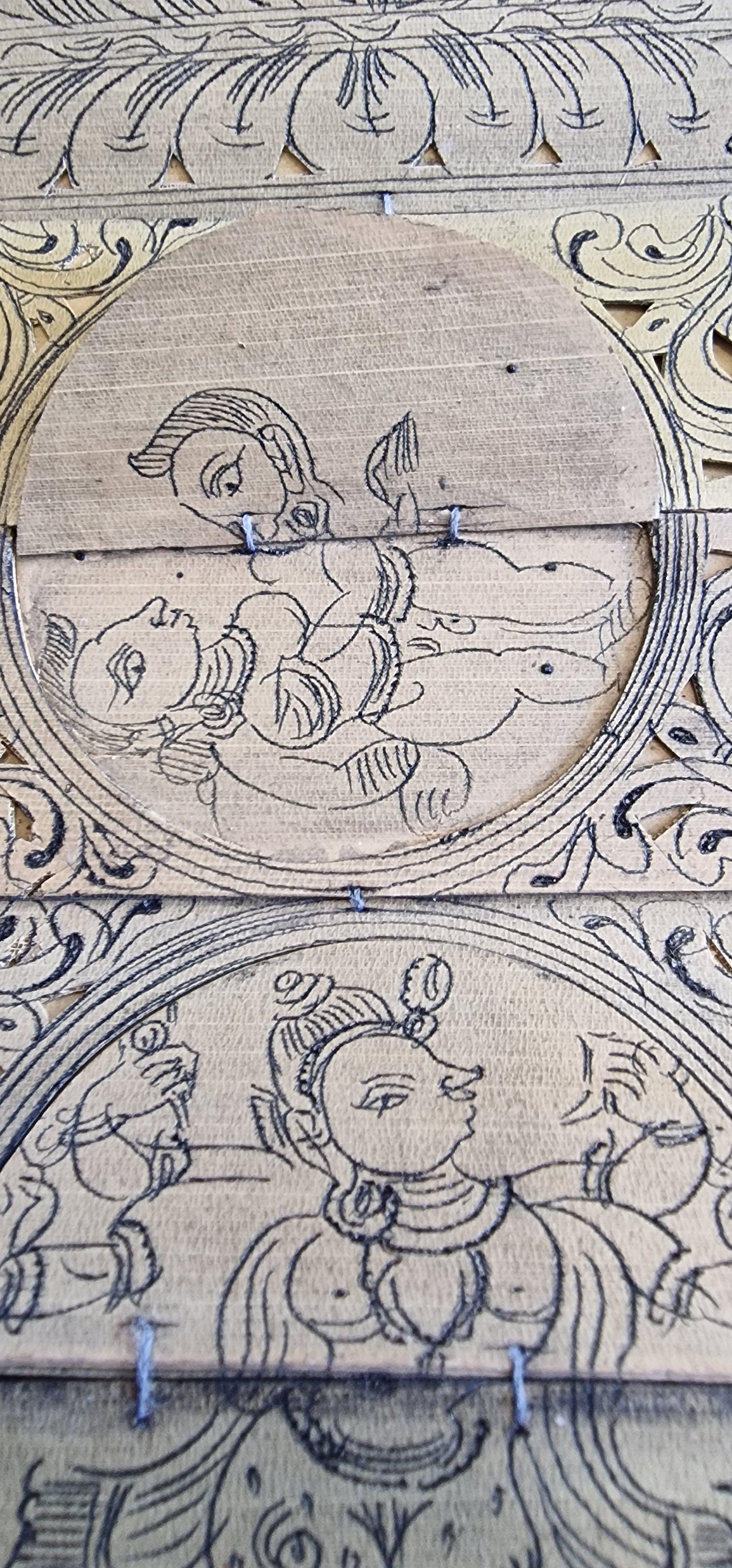 Indian Palm Leaf Etching and Carving Art Tala Pattachittra - Etsy