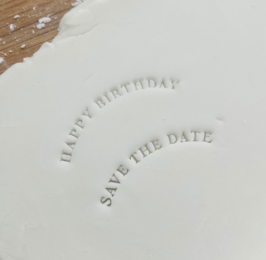 Curved Text - Acrylic Push Stamp - Etsy