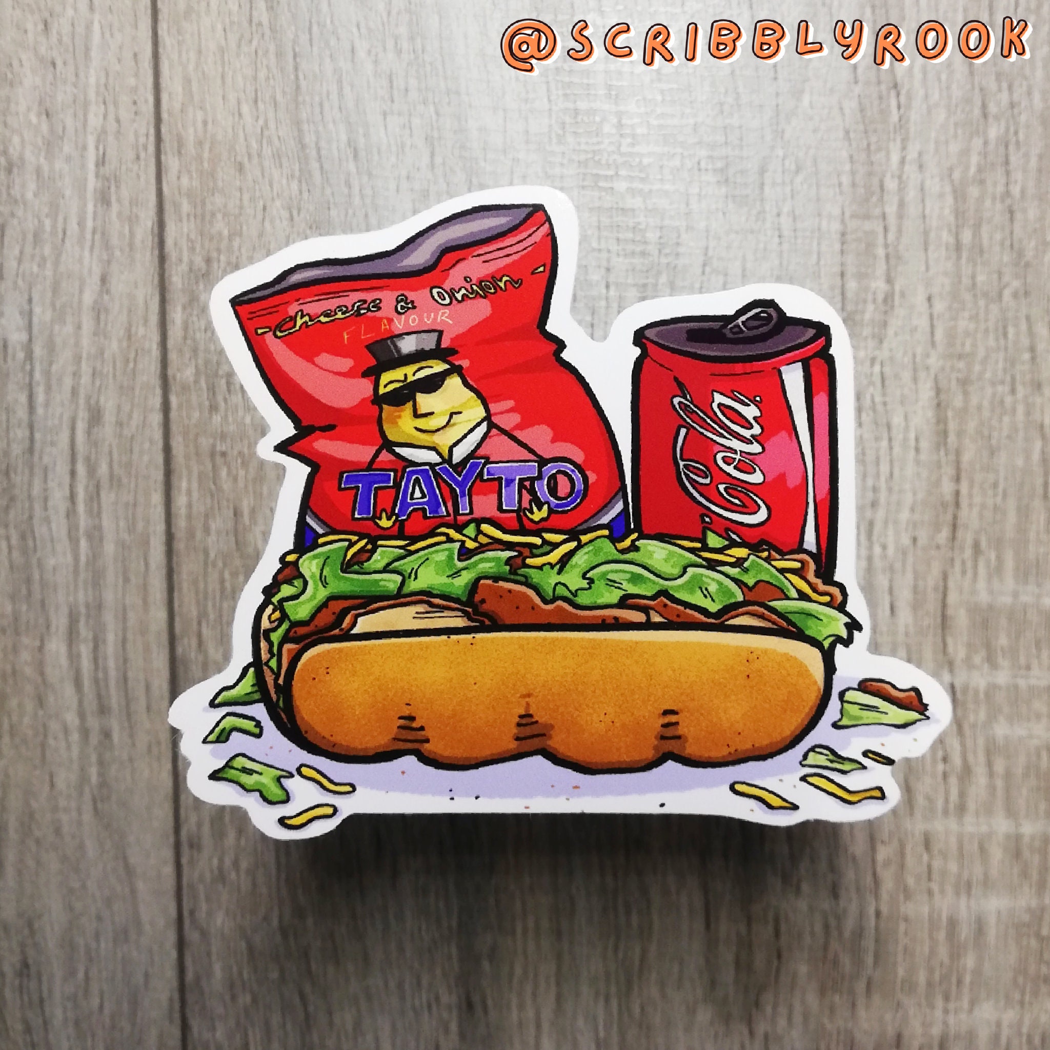 Chicken Roll Sticker, Chicken, Coke, Cute Sticker, Laptop Sticker ...