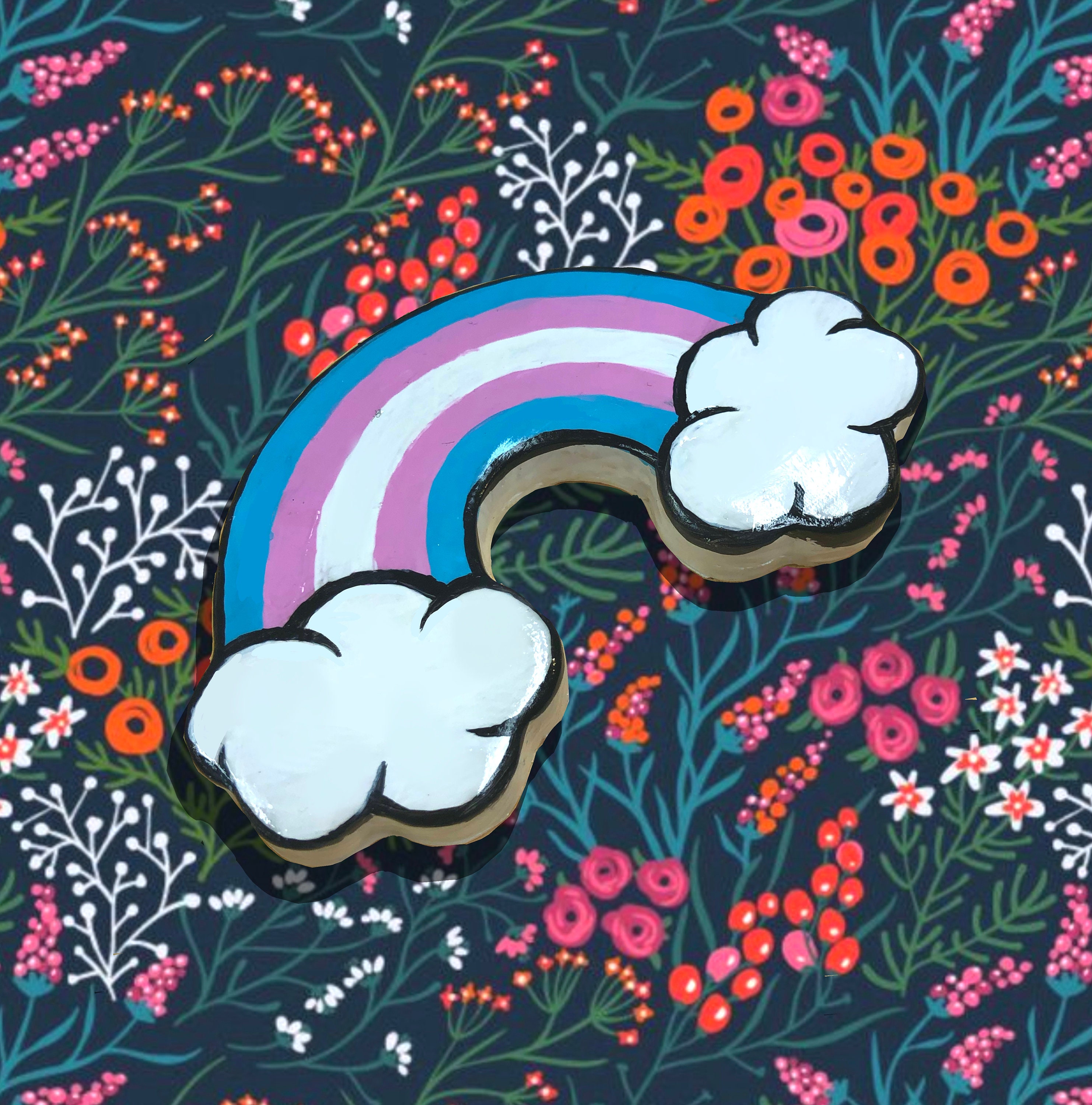 Ceramic Rainbow Flat Trinket Dish - Etsy