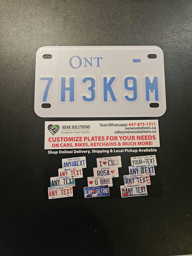 Personalized E-bike License Plate: Custom 3D Aluminum Plate - Etsy