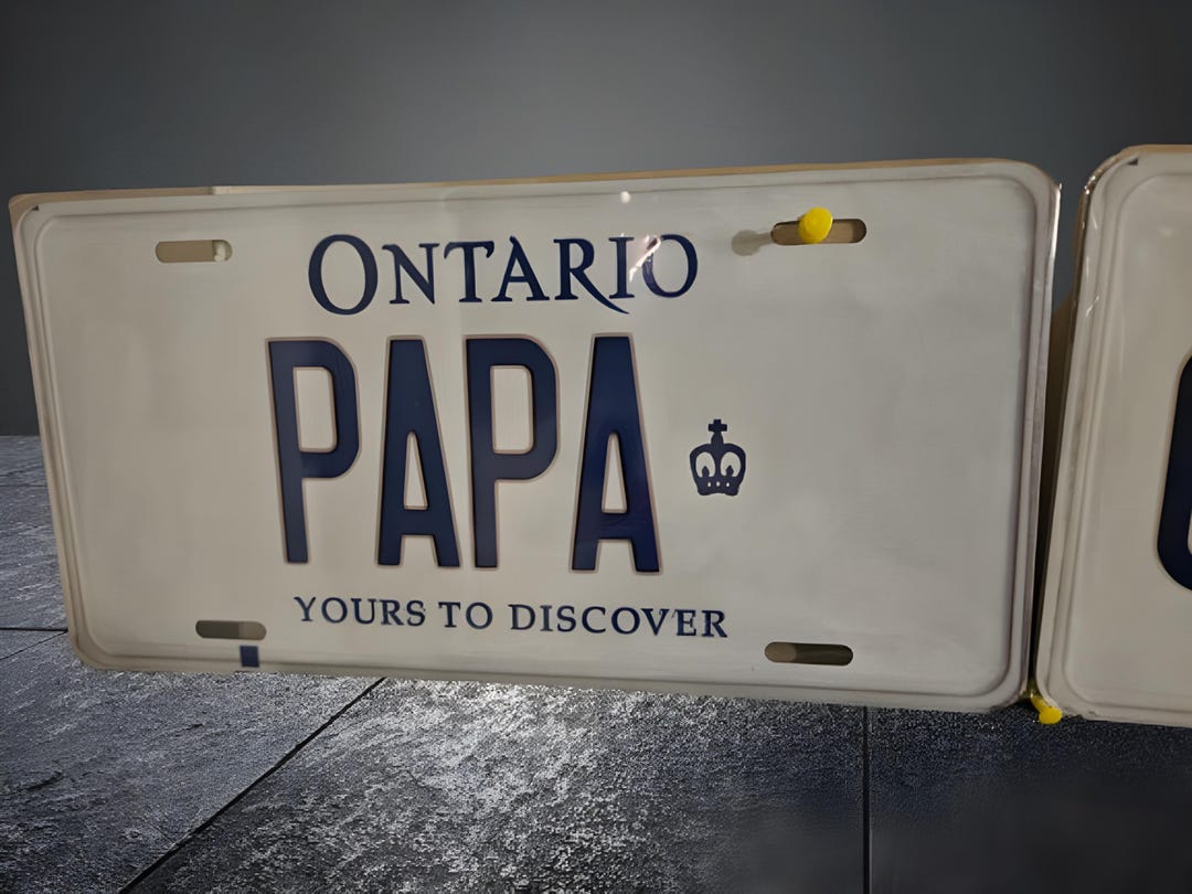 Papa Car Custom & Personalized 3D Printed Aluminum License Plate Style ...