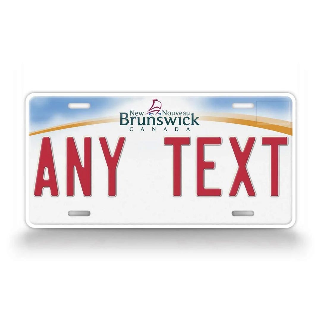 Custom New Brunswick Car Size License Plate – Personalized 3D Printed ...