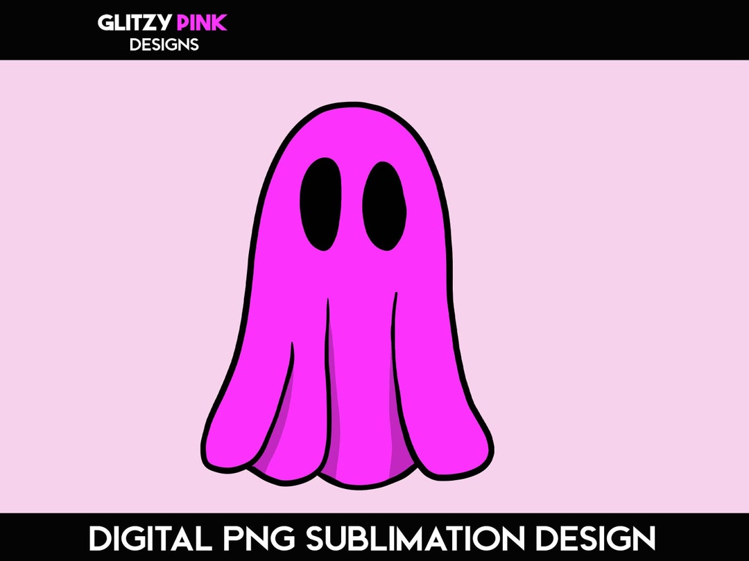 Punchy Pink Ghost PNG Sublimation Design, Trending Halloween Ghost PNG ...