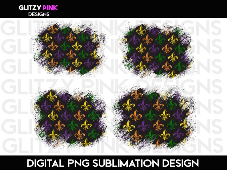Distressed Mardi Gras Bleach Sublimation PNG Patch Design - Etsy
