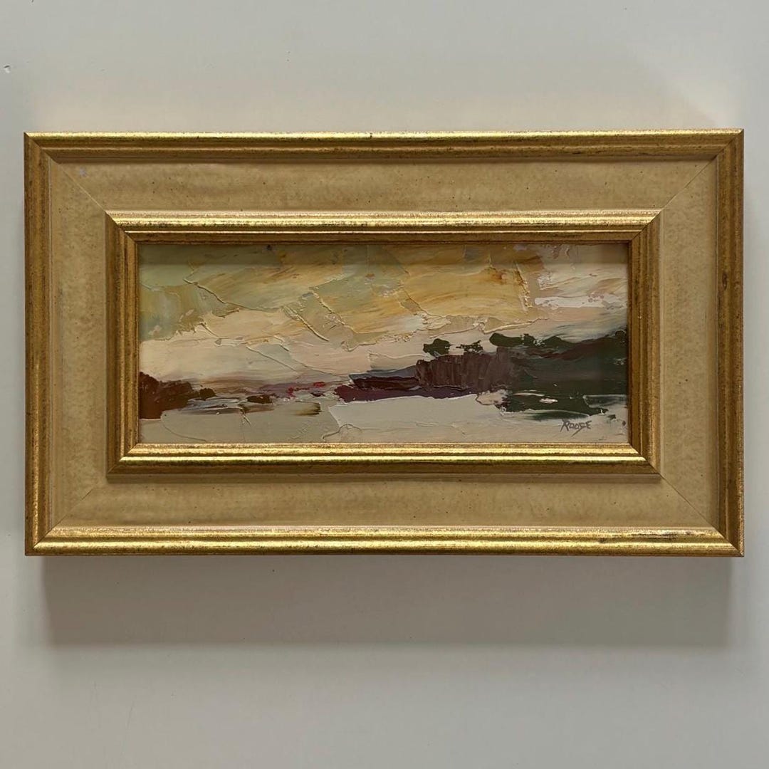 Cornwall Landscape Contemporary Oil Painting Framed Impasto Sky Signed ...