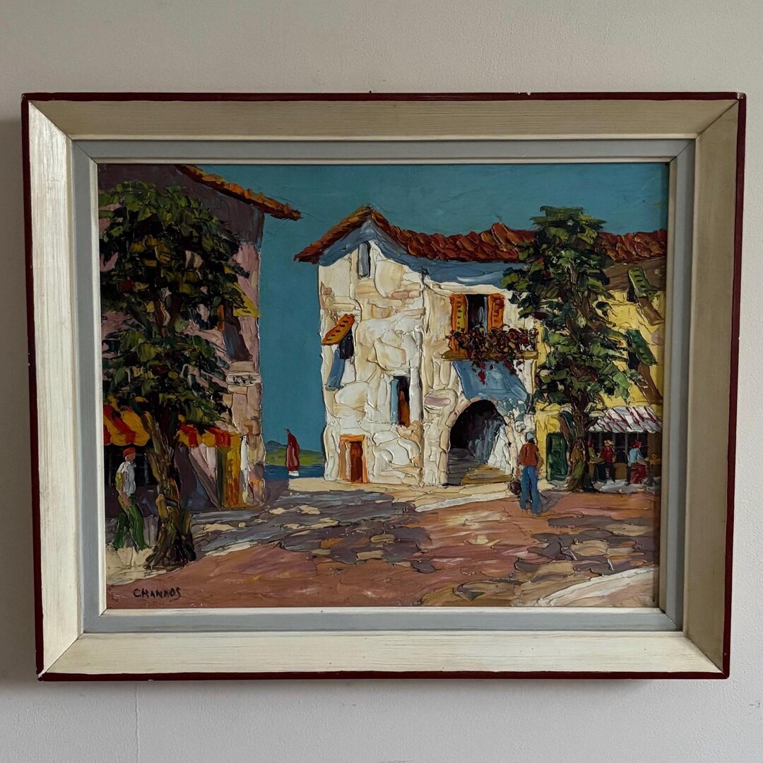 French 1950s CHANDOS Oil Painting Framed Landscape Original Peerart ...