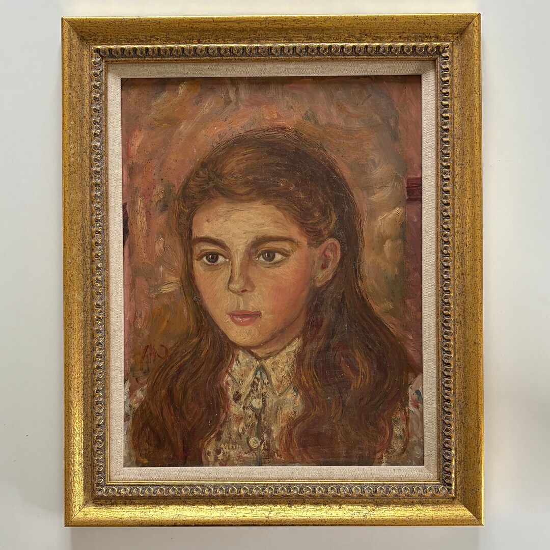 Vintage George Henry Mott 1916-1993 20th Century Portrait Young Girl ...
