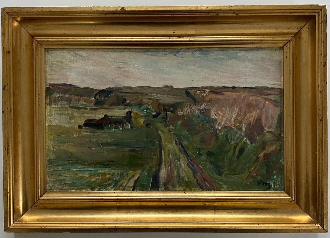 Scandinavian Lauritz Mikkelsen Danish Oil Painting Landscape Framed Oil ...