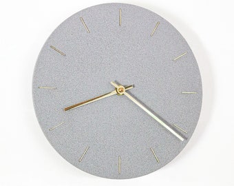Silver Grey Wall Clock | Etsy