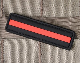 Thin Red Line Flag Patch | Etsy