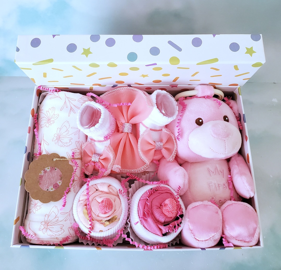 Baby Shower Girl Gift Box Personalized Memory Box Baby Girl Gift Set ...