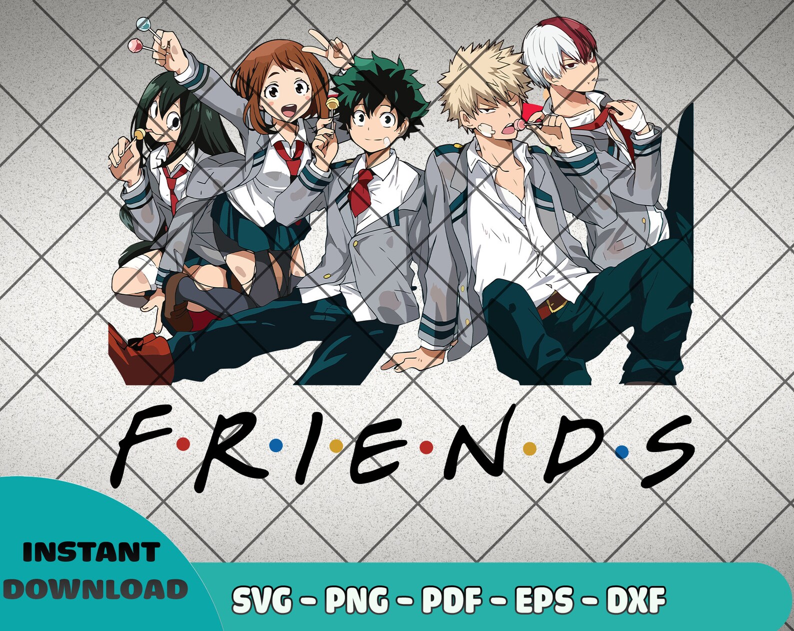 Anime Png Friends Png Anime Friends Png My Hero Academia | Etsy