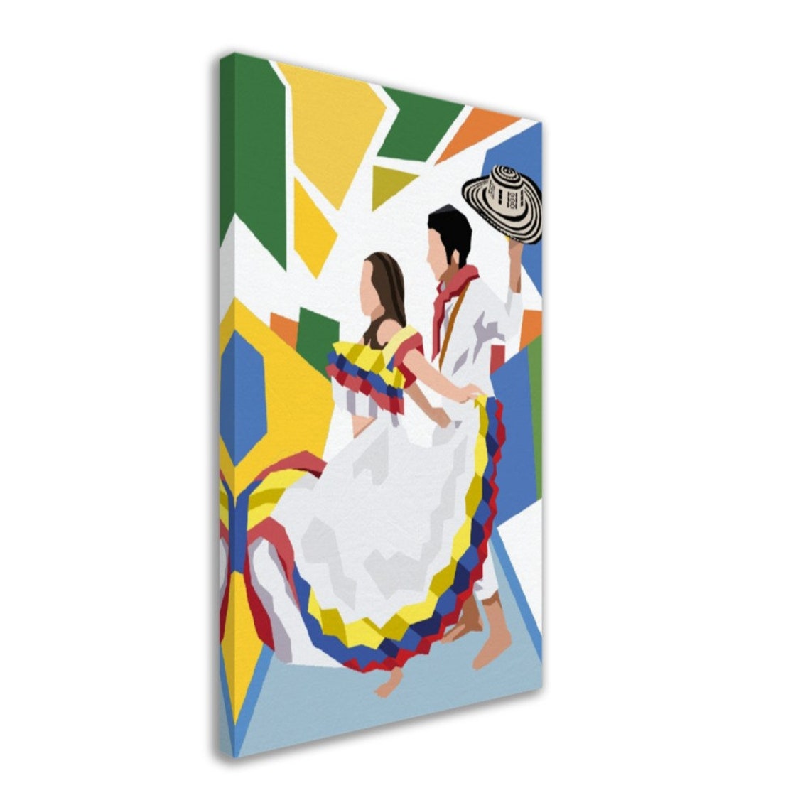 Colombian Cumbia Dancing Couple Canvas Wall Art Colombian Art - Etsy