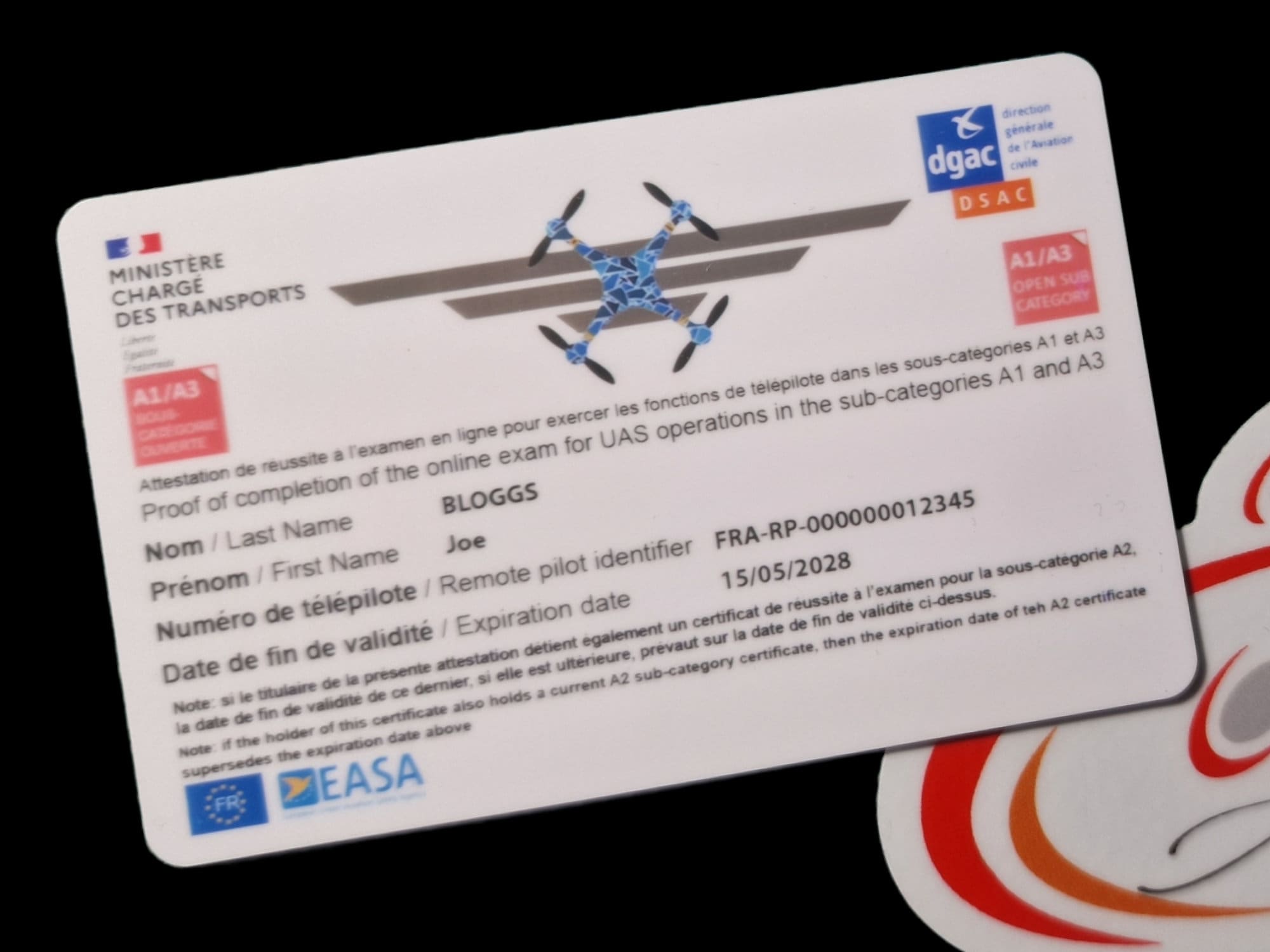 EASA Drone Certification ID Card - Etsy UK