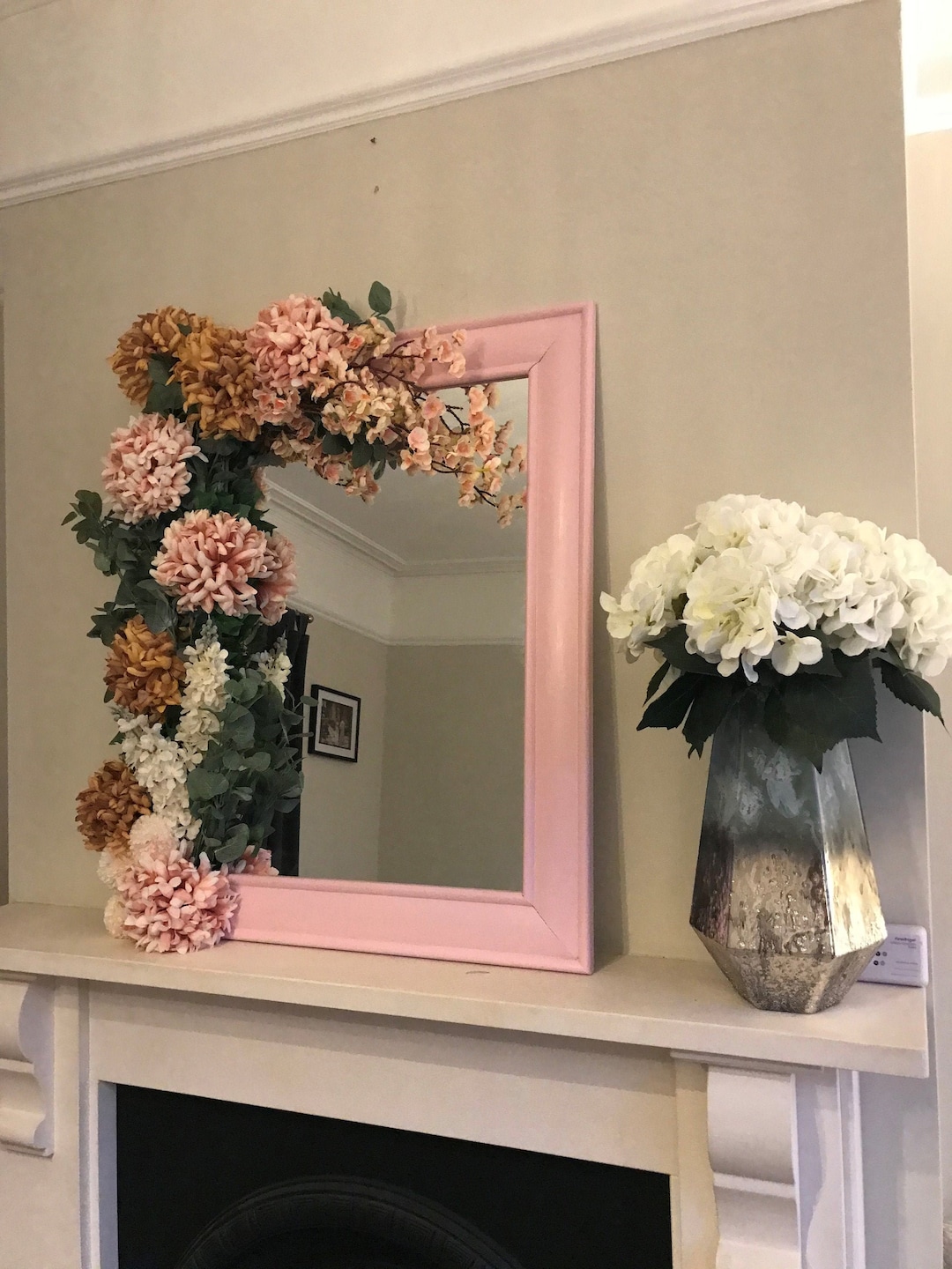 Handmade Flower Mirror, Floral Bespoke Mirror - Etsy UK