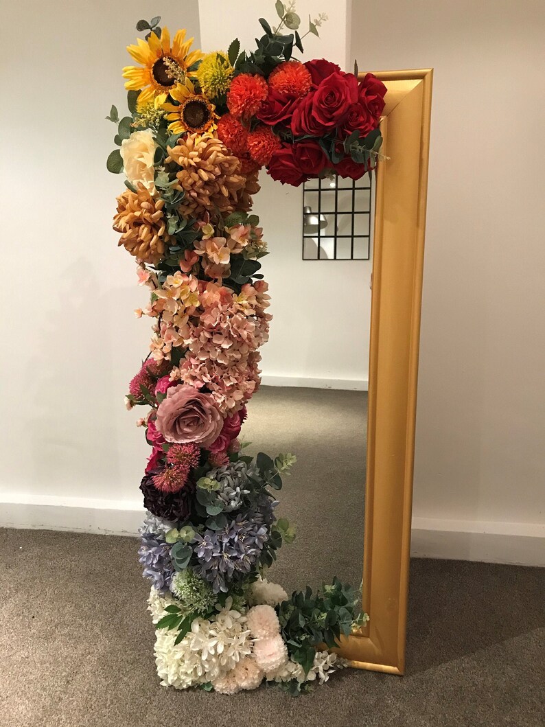 Handmade Flower Mirror, Floral Bespoke Mirror - Etsy UK